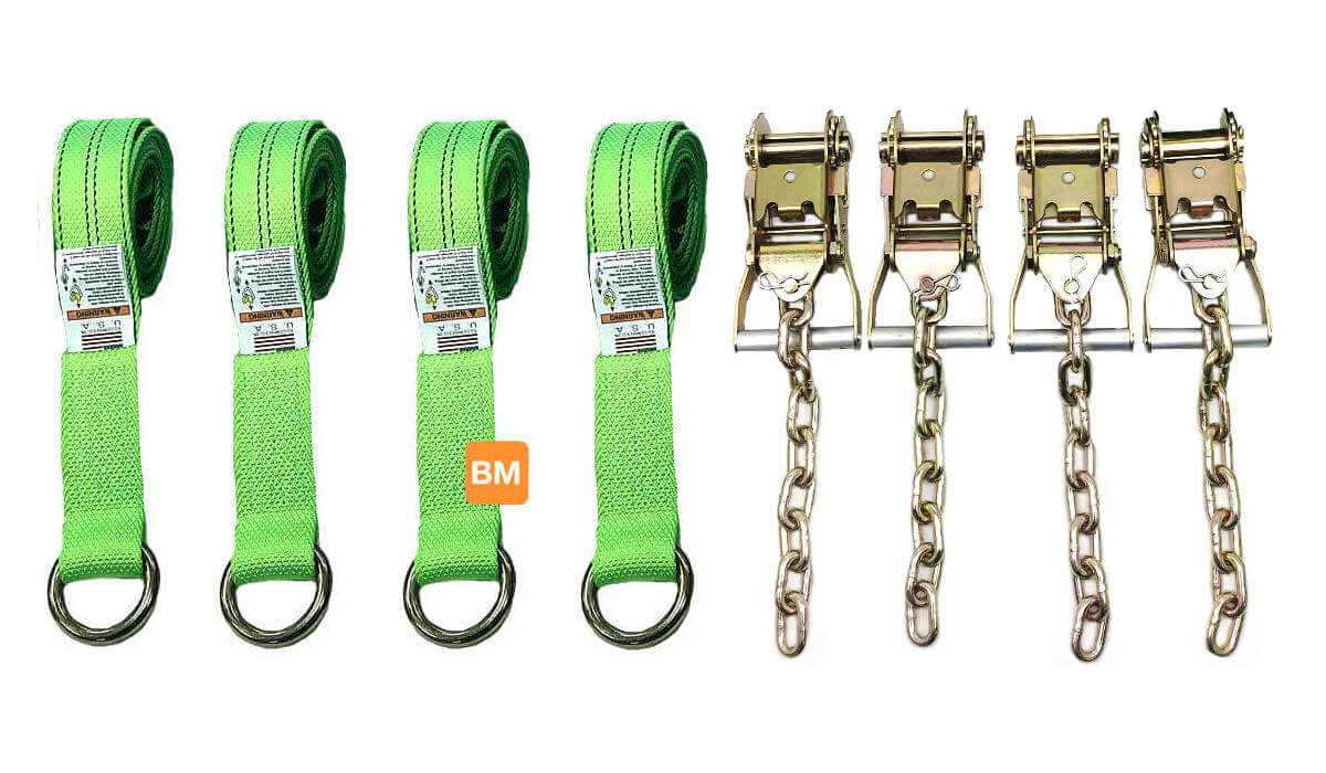4-Point Tie Down Lasso Strap Kits – Baremotion