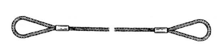 1/2" Eye & Eye Wire Rope Slings - Single Leg 5000 lbs WLL – Baremotion